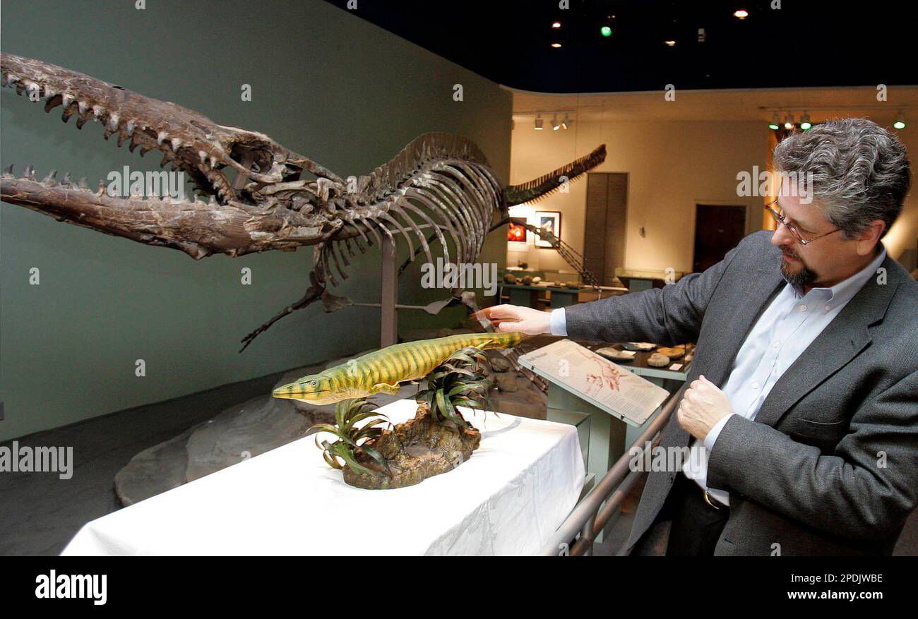 Southern Methodist University paleontologist Michael Polcyn, right ...