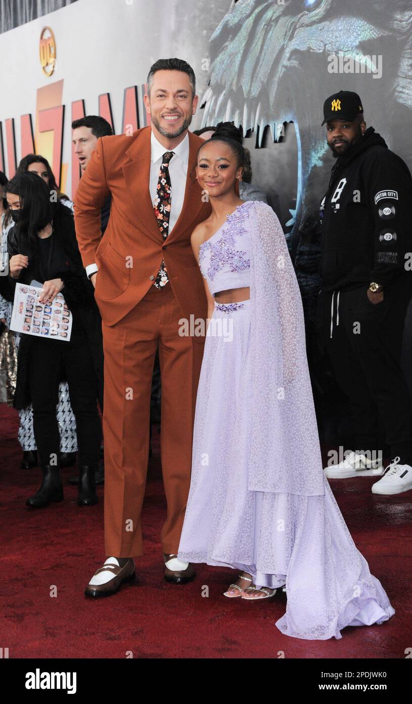 Los Angeles, CA. 14th Mar, 2023. Zachary Levi, Faithe Herman at ...