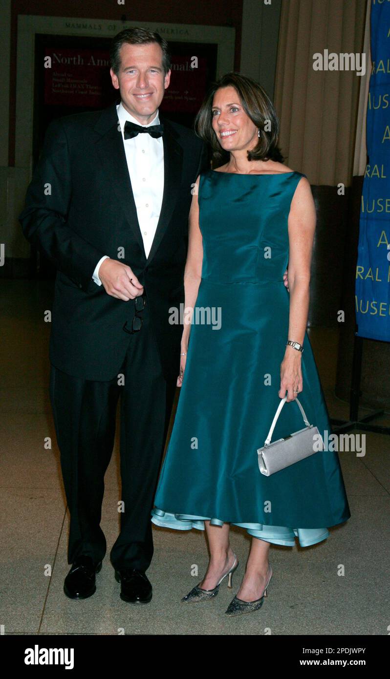 NBC Nightly News anchor Brian Williams and his wife Jane arrive to the annual Museum Gala ...