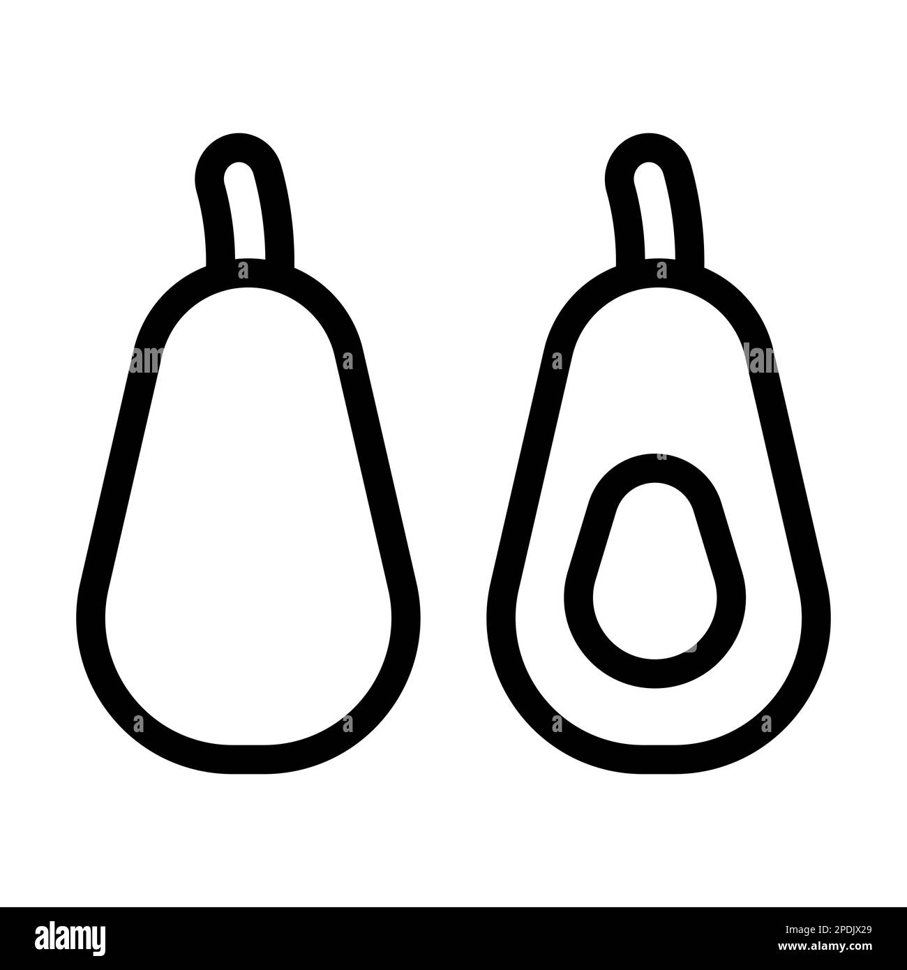 Avocados Vector Thick Line Icon For Personal And Commercial Use Stock ...