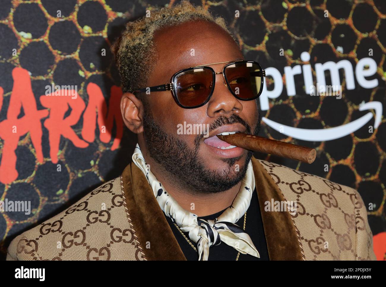 Los Angeles, USA. 14th Mar, 2023. Stephen Glover arrives at SWARM Los Angeles Premiere held at ...