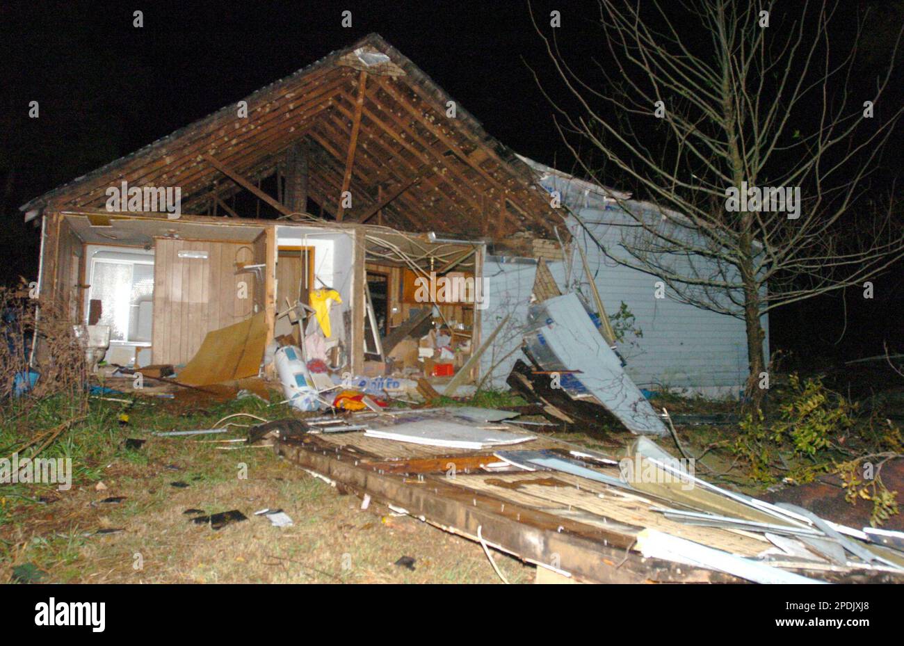 This building was damaged in Greenfield, Tenn. Tuesday, Nov. 15, 2005 ...