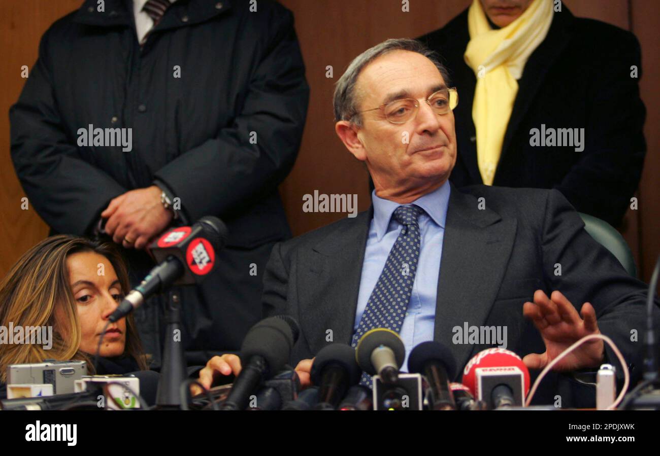 Lawyer Carlo Taormina answers journalist questions in Turin Wednesday ...