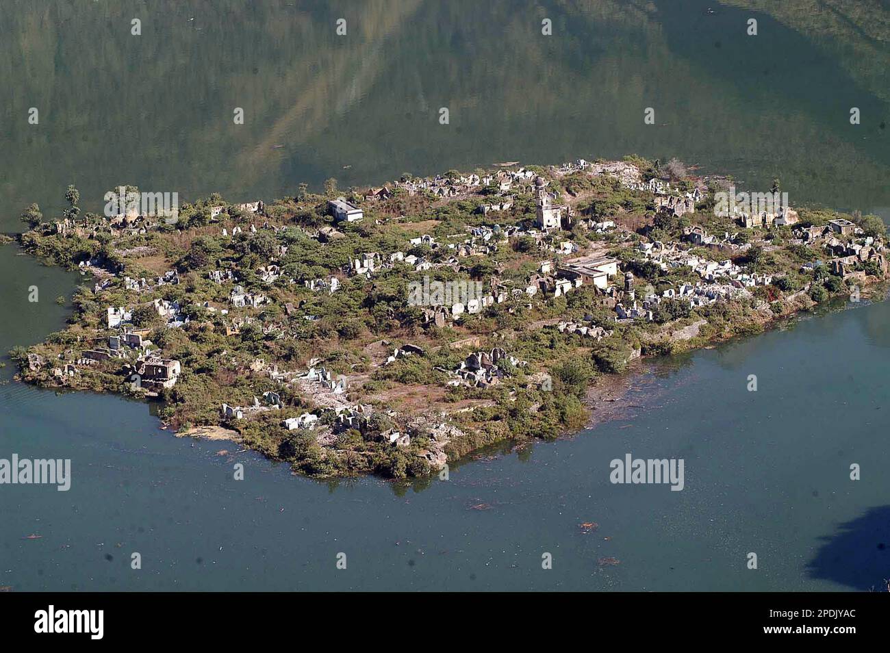 A view of the town of Tehri, that will be soon be submerged in the ...