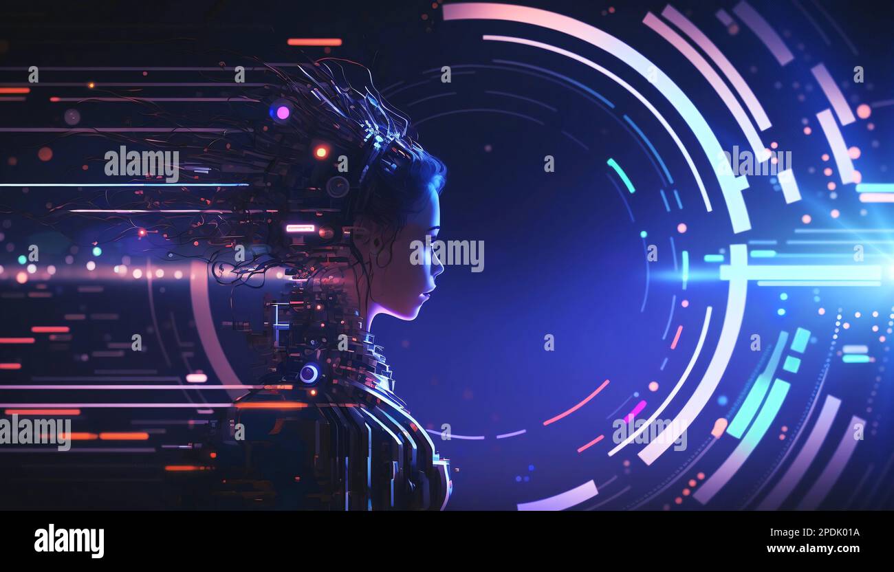 Beautiful female robot hi-res stock photography and images - Alamy