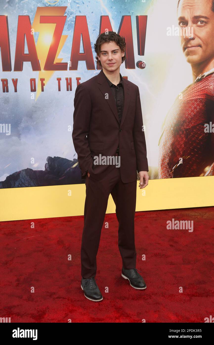 Los Angeles, USA. 15th Mar, 2023. Carson MacCormac at "Shazam! Fury of the Gods" Premiere held ...