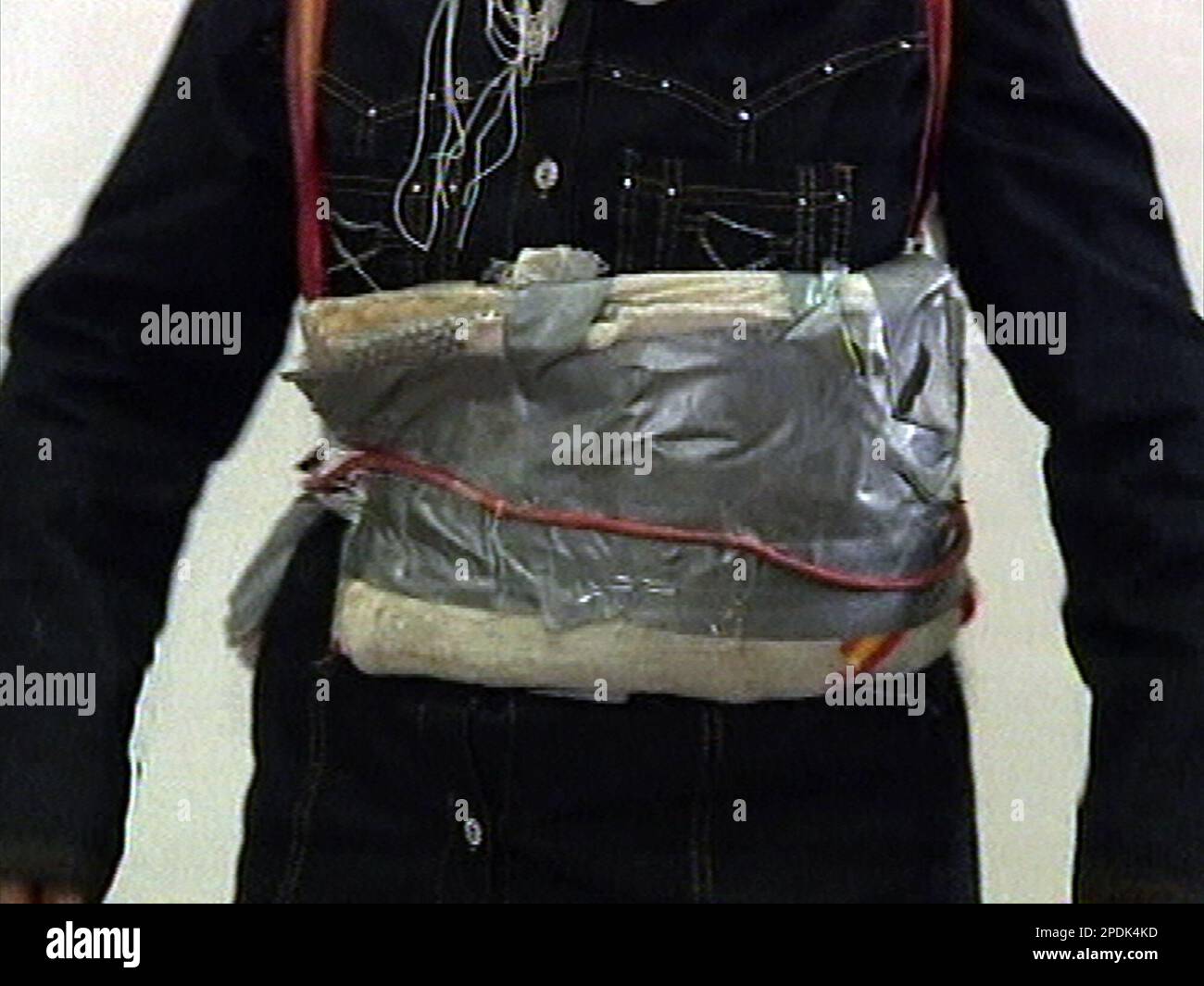 Iraqi Sajida Mubarek Atrous al-Rishawi is seen wearing an explosive ...