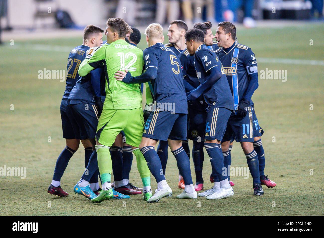 Chester, Pennsylvania, USA. 14th Mar, 2023 - Philadlephia Union players ...