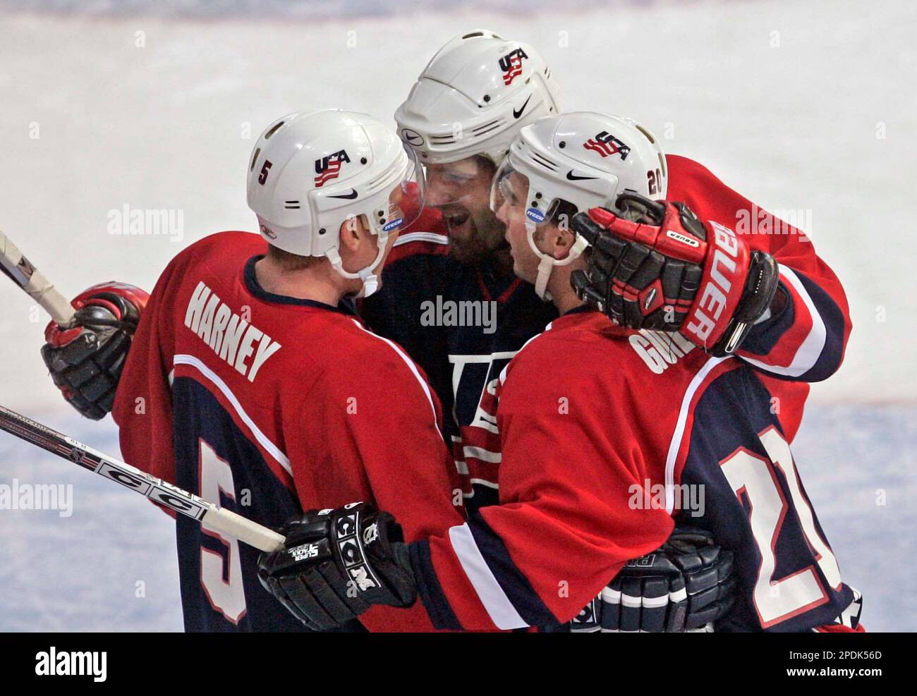 Justin Harney, Brett Hauer and TJ Guidarelli, of the United States of ...
