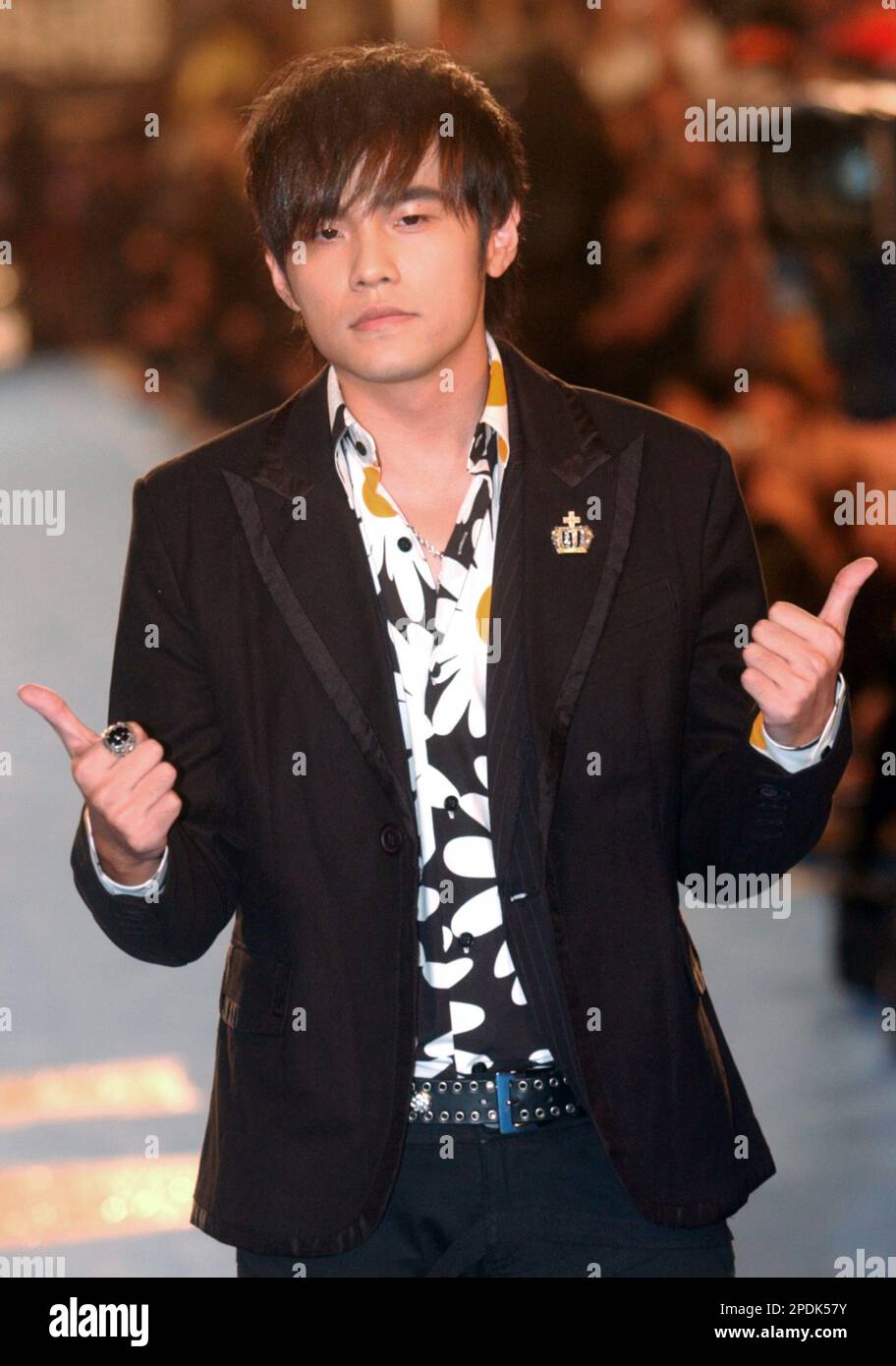** CORRECTS THE NAME TO JAY CHOU ** Taiwanese singer and actor Jay Chou ...