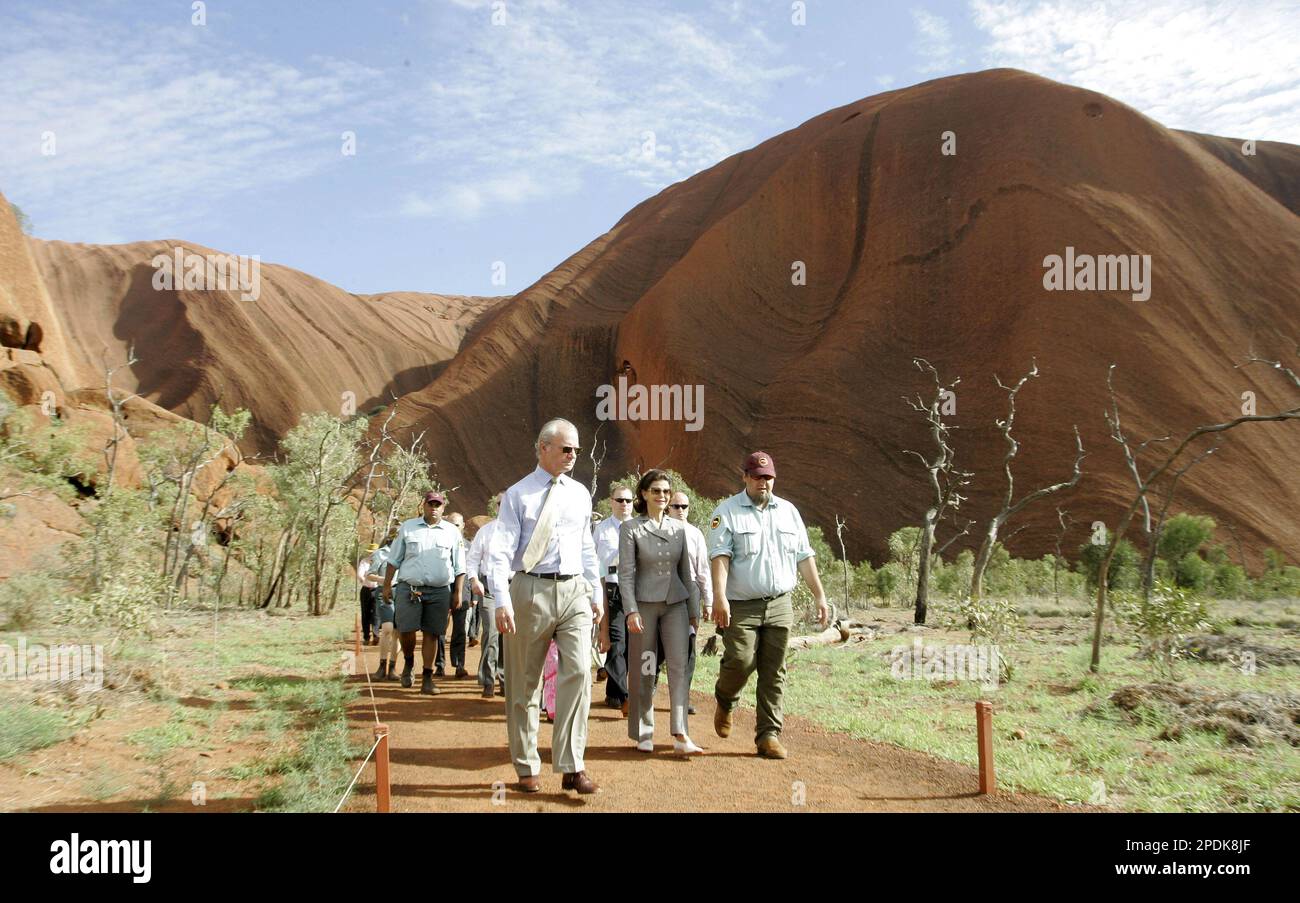 King Carl XVI Gustaf of Sweden, left, Queen Silvia of Sweden center ...