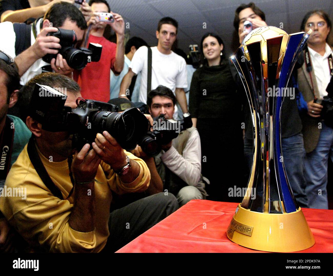 Photographers take pictures of the Fifa Club World Championship Toyota ...