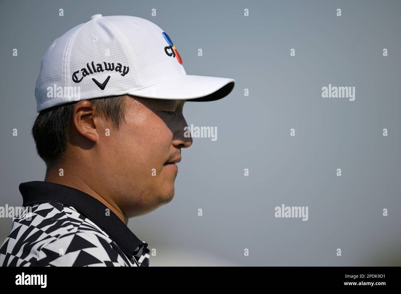 K.H. Lee, of South Korea, walks off the ninth green after putting ...