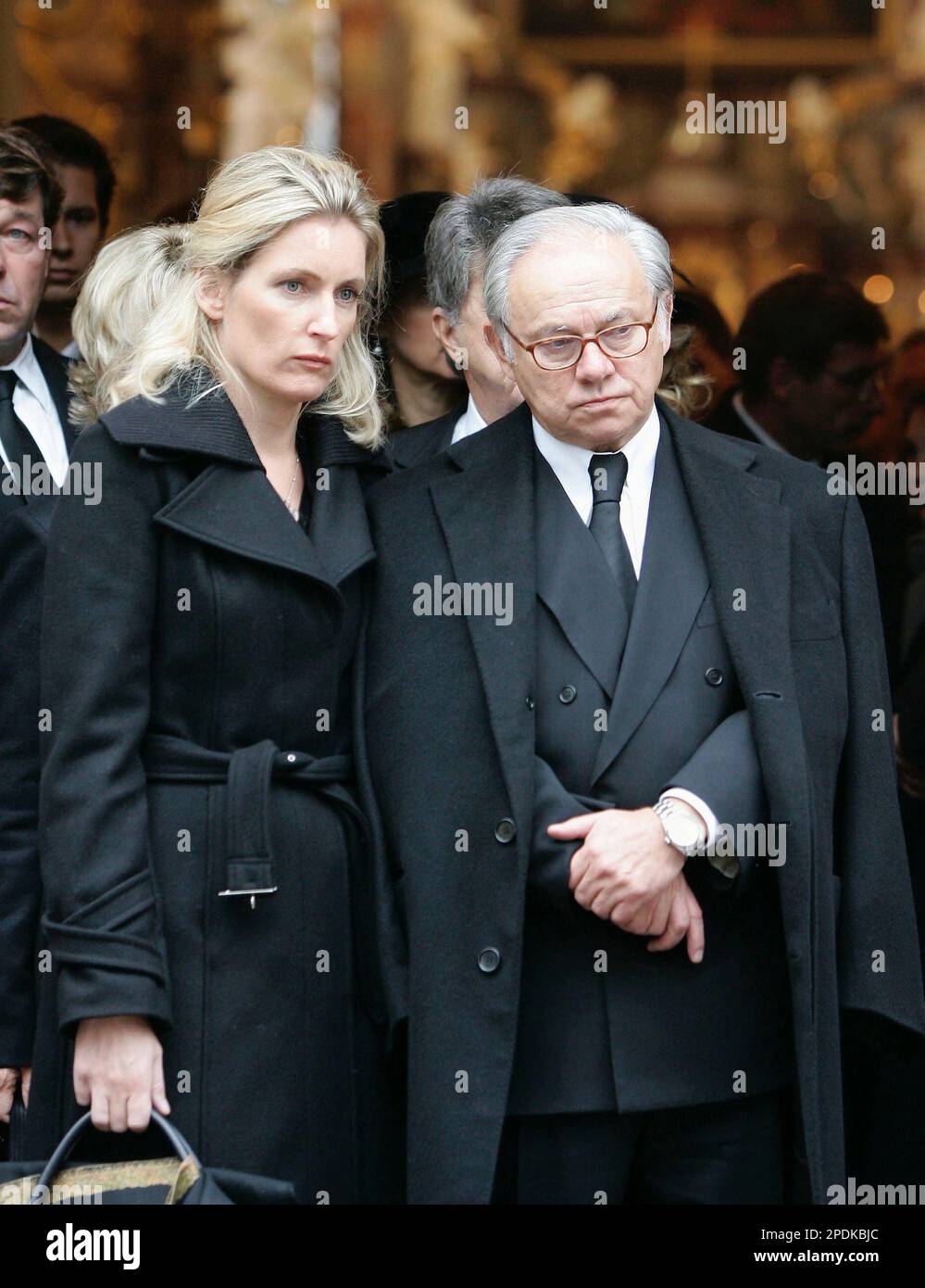 Maria Furtwaengler mit ihrem Mann Hubert Burda verlassen nach dem ...