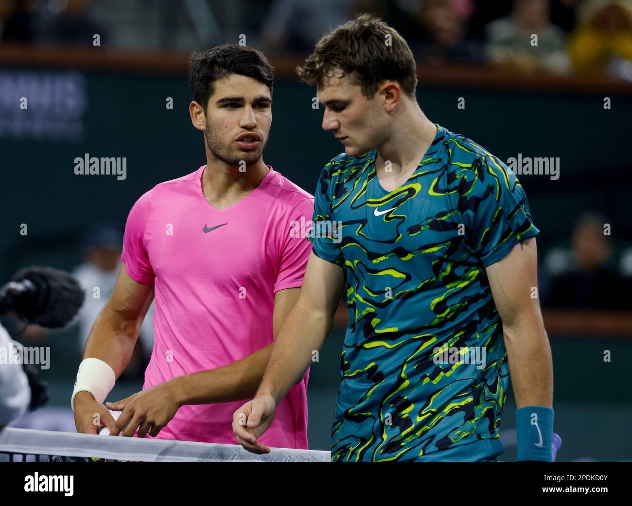 March 14, 2023 Jack Draper of Great Britain retires and congratulates ...
