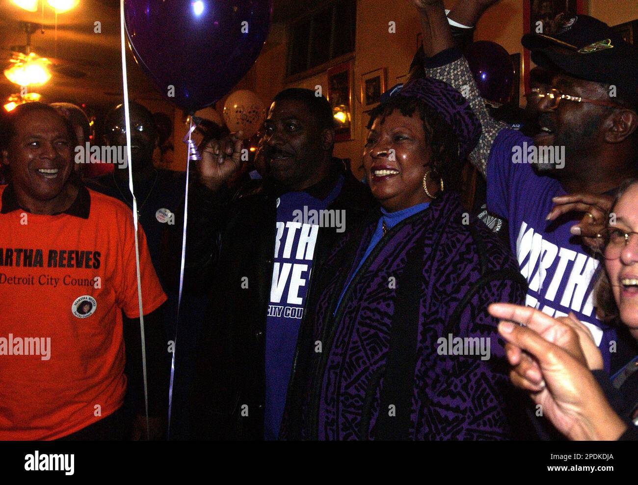 Detroit City Council candidate Martha Reeves, center right, poses for ...
