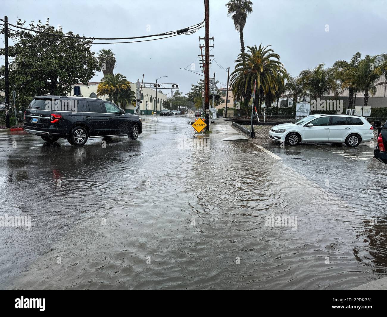 Santa Barbara, California, USA. 14th Mar, 2023. Flooded Streets in ...