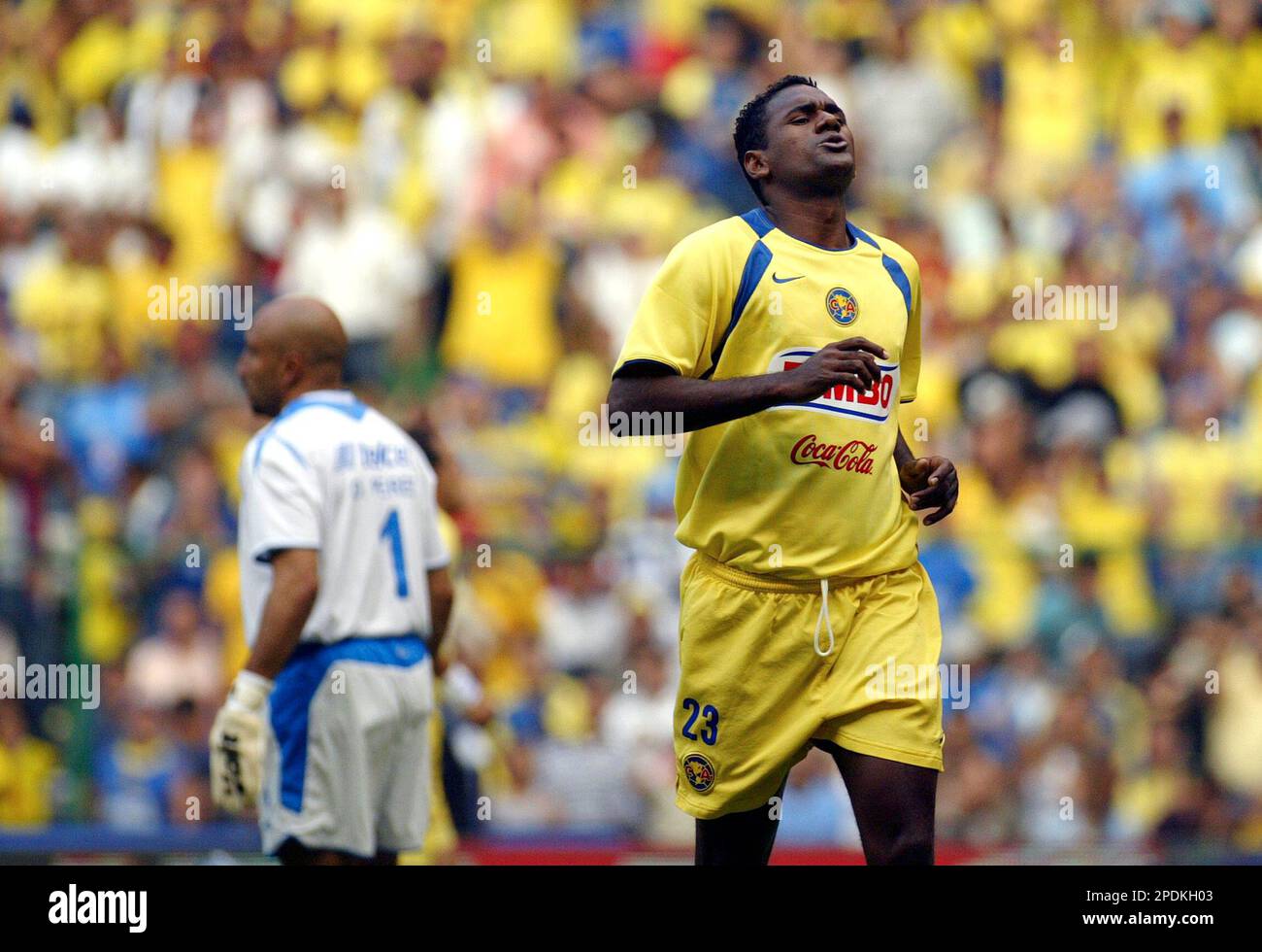America's soccer player Kleber Boas, right, from Brazil, gestures after ...