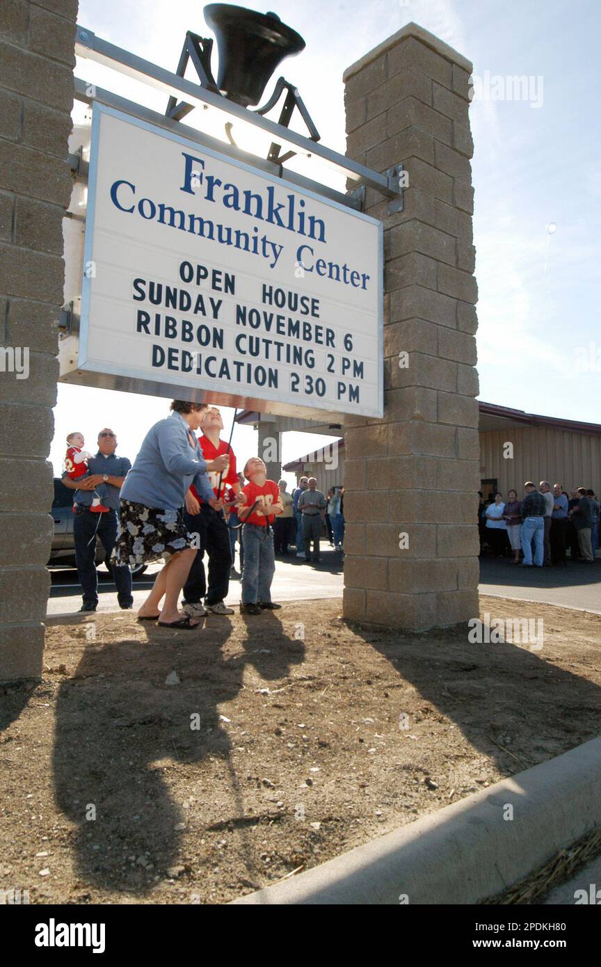 The Franklin Community Center in Franklin, Kan., gets an official ...