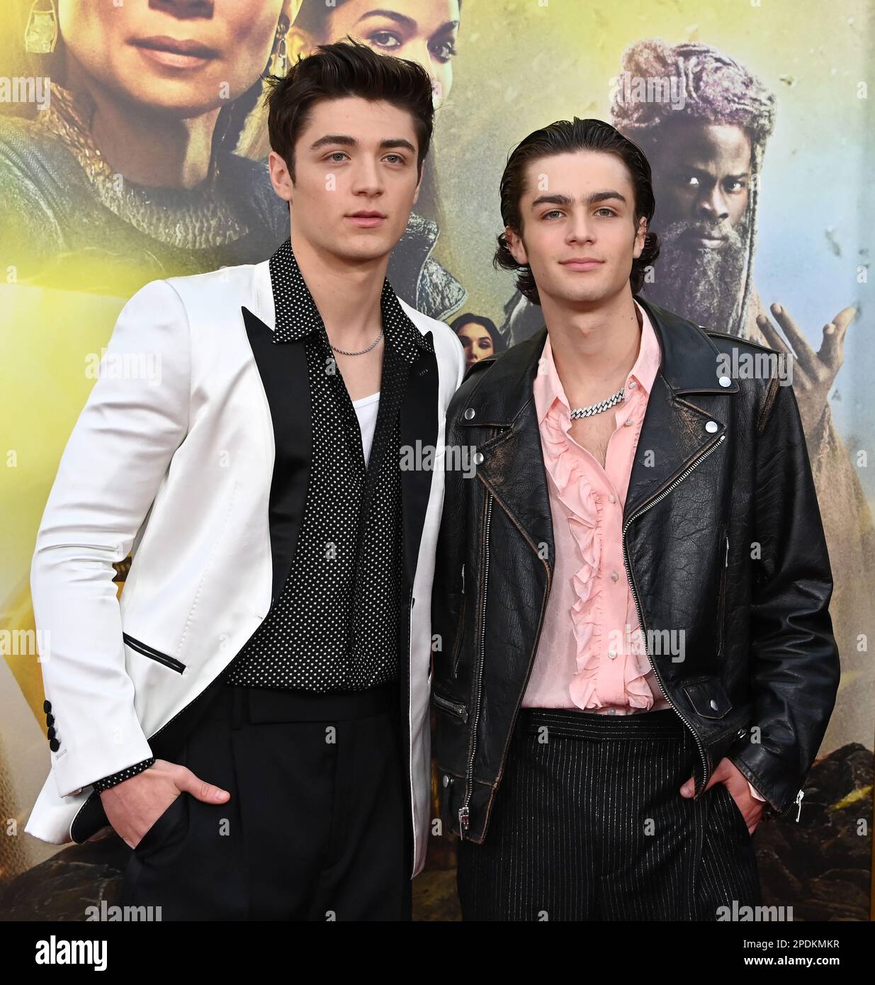 Westwood, CA. 14/03/2023, Asher Angel and Avi Angel arriving at the Los ...
