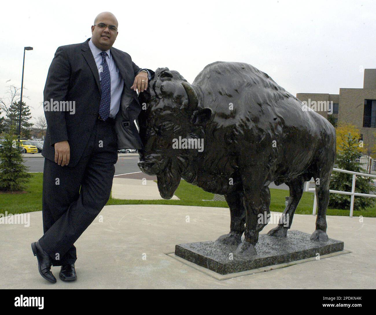 Warde Manuel, University at Buffalo Athletic Director, poses for his ...