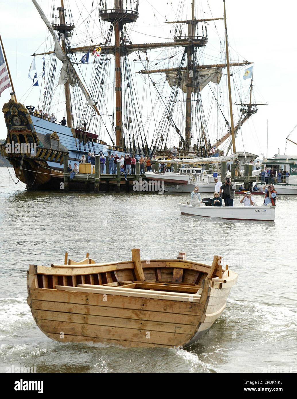 Half of a replica of 18th Century British explorer Capt. John Smith's ...