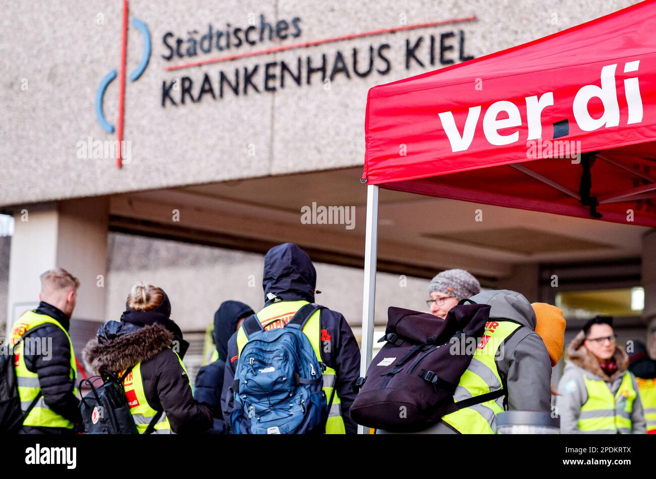 Kiel, Germany. 15th Mar, 2023. A tent with the lettering of the trade ...