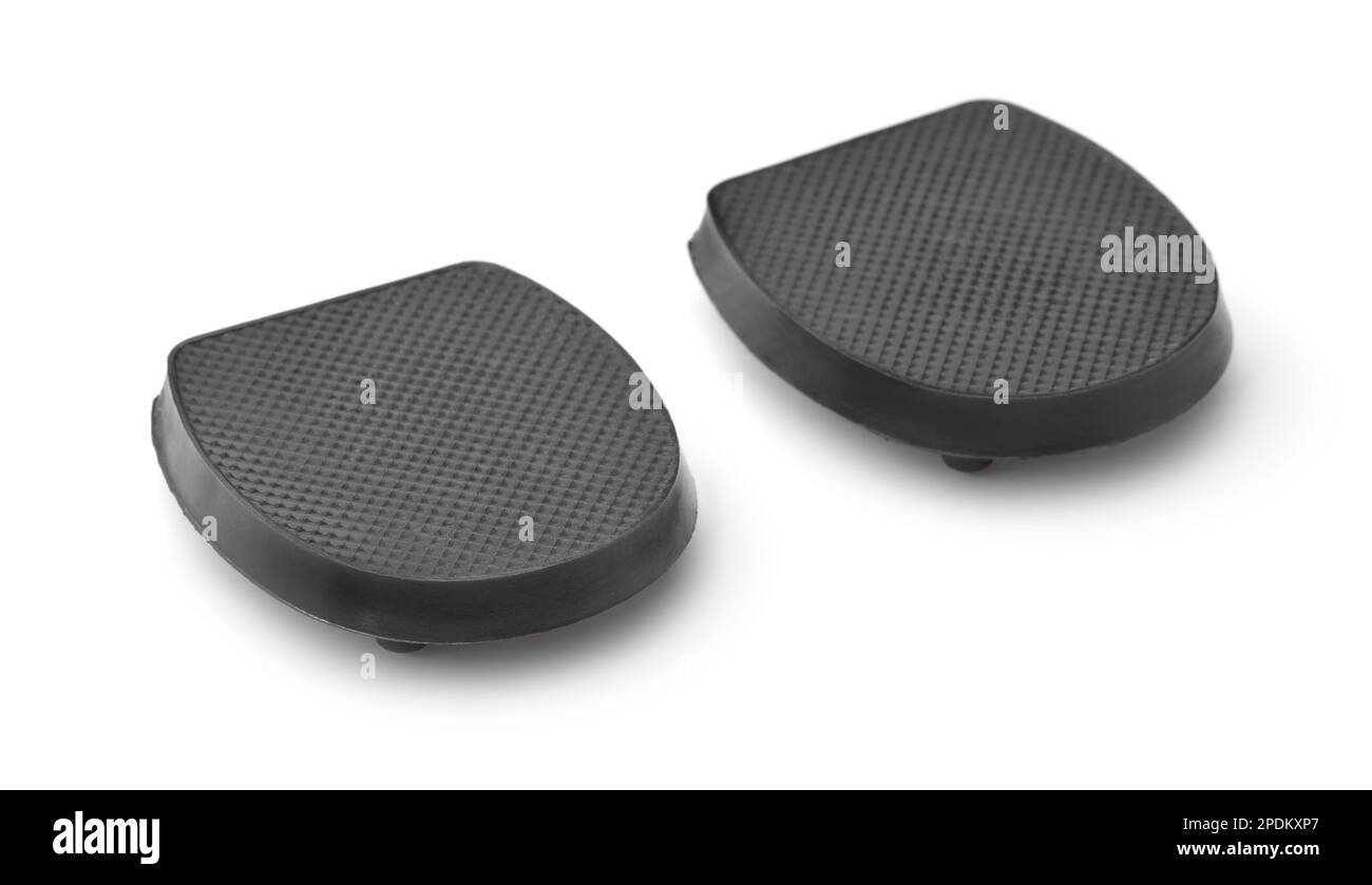 Pair of of black replacement shoe heel pieces isolated on white Stock ...