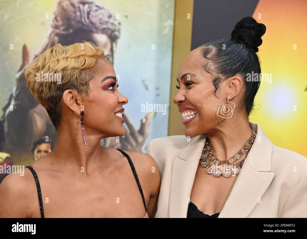 Westwood, CA. 14/03/2023, Meagan Good and La'Myia Good arriving at the ...
