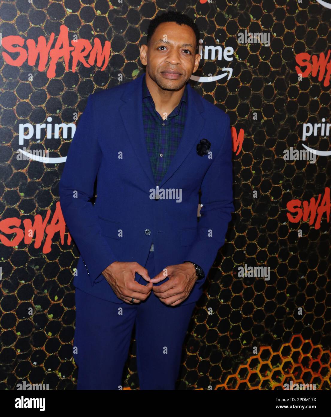 Los Angeles, USA. 14th Mar, 2023. Derrick Bastien arrives at SWARM Los ...