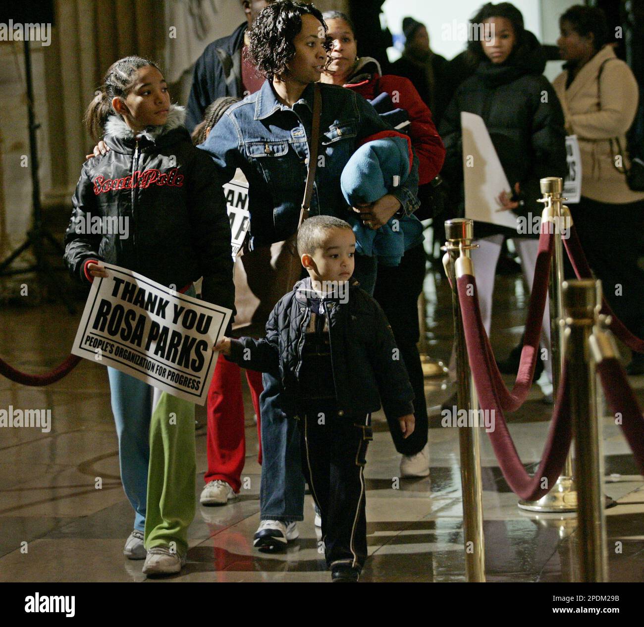 Alicia Myers, back right, with her niece Shante Tyler, front left, and ...