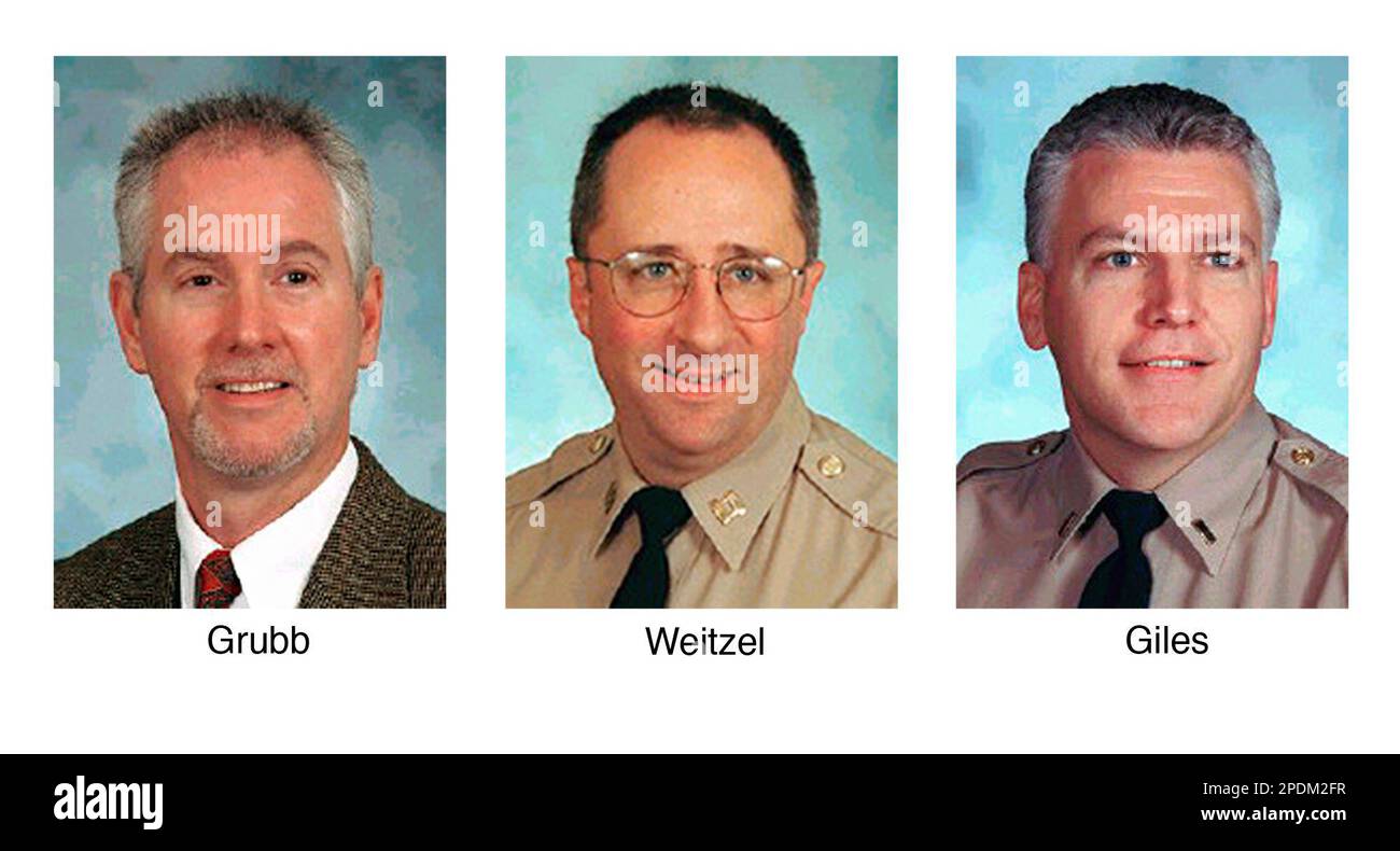 Seen in undated Illinois State Police photos from left: Larry Grubb, assistant chief of the ...