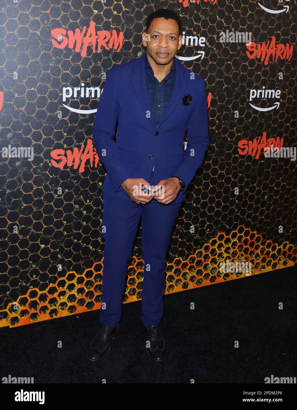 Los Angeles, USA. 14th Mar, 2023. Derrick Bastien arrives at SWARM Los ...