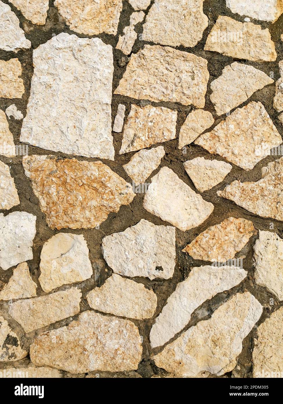 Natural limestone Wall. Old stone texture background. Ancient limestone ...