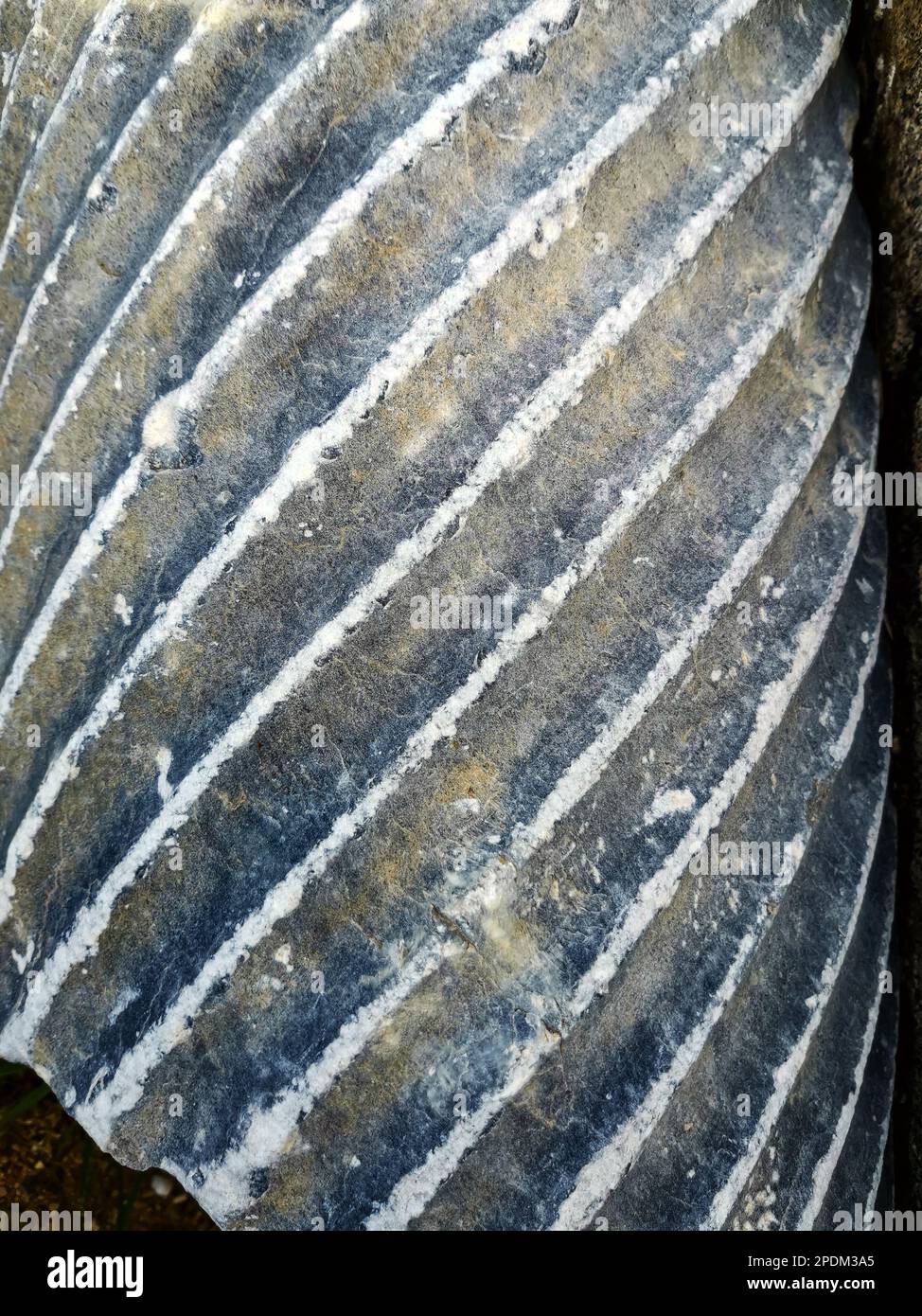 Fragmen column. Ruins city Caesarea National Park, Israel. Texture of ...