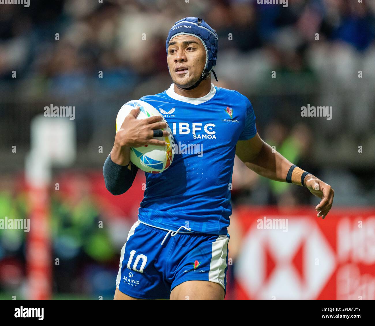 Vancouver, Canada. 4th March, 2023. Paul Scanlan of Samoa sprints in ...