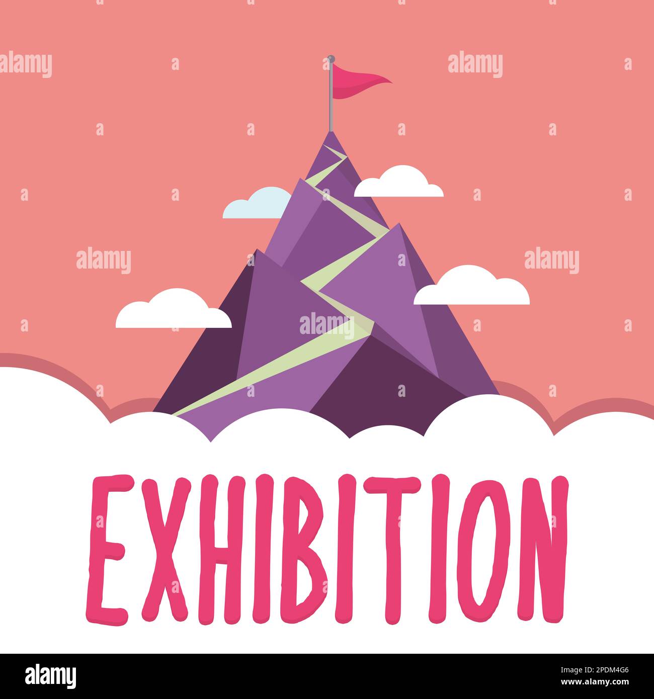 Conceptual display Exhibition. Business idea and act of exposing ...