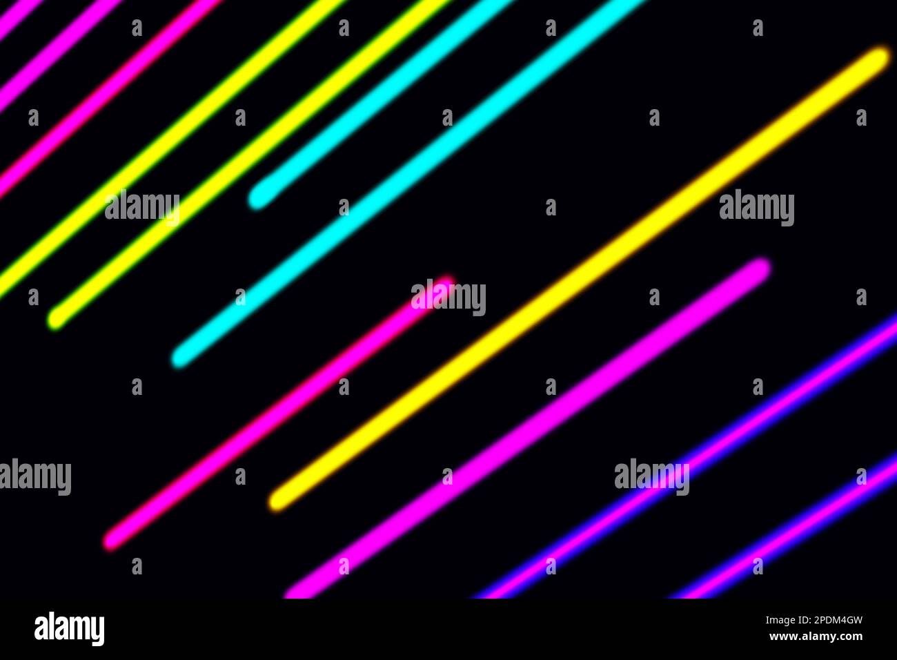 Abstract neon fluorescent background with colorful diagonal lines ...