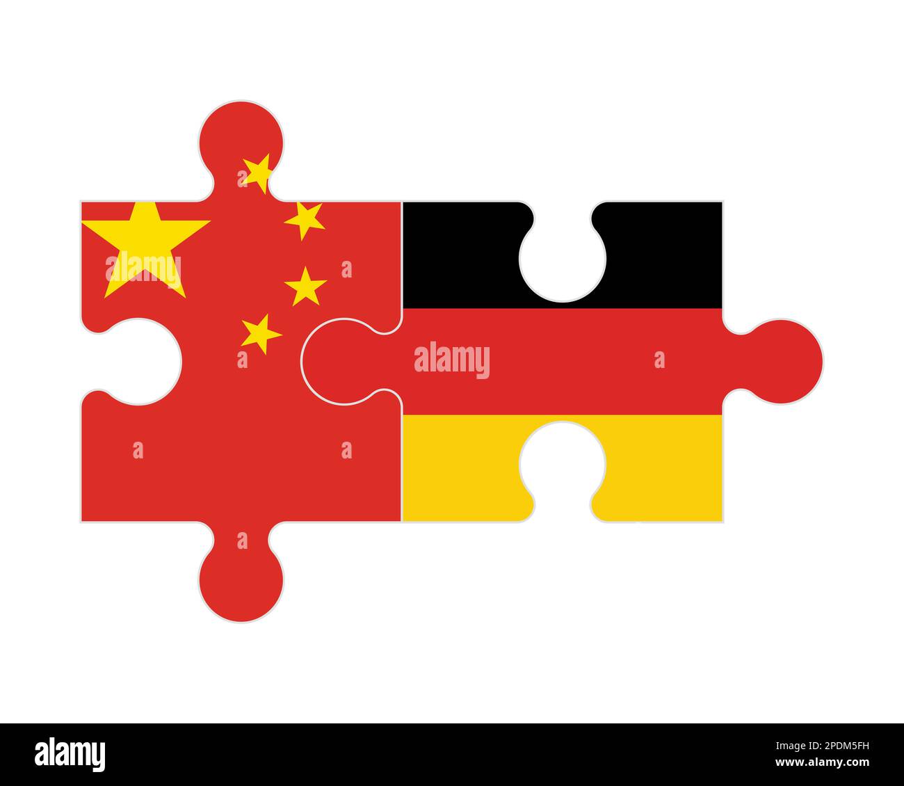 Connected puzzle of flags of China and Germany, vector Stock Vector ...