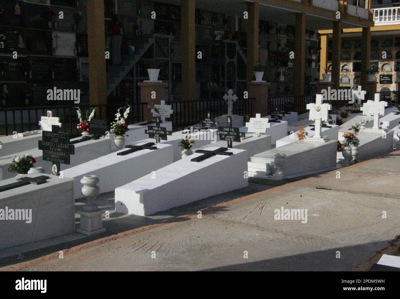 The alleged burial site of Andrea Ghira, 2nd grave left, is seen in the ...