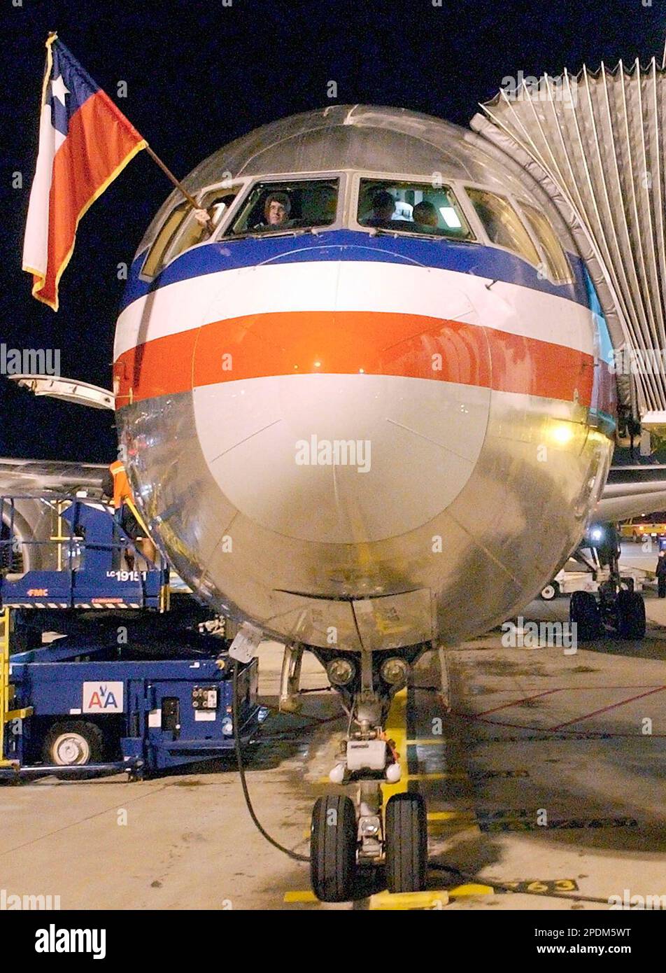 This photo provided by American Airlines shows American Airlines flight ...