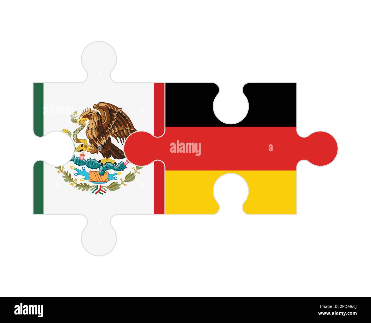 Connected puzzle of flags of Mexico and Germany, vector Stock Vector ...