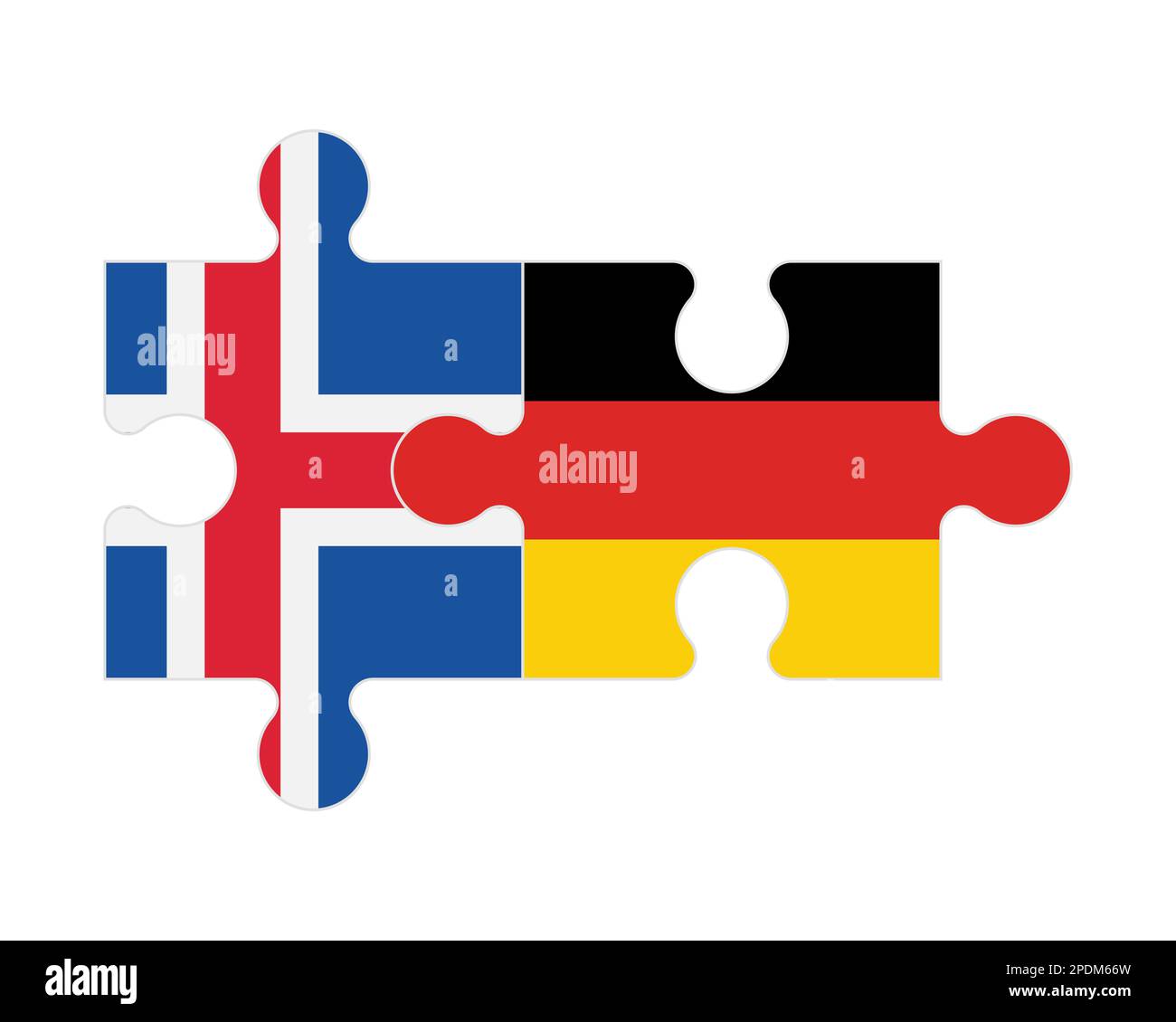 Connected puzzle of flags of Iceland and Germany, vector Stock Vector ...