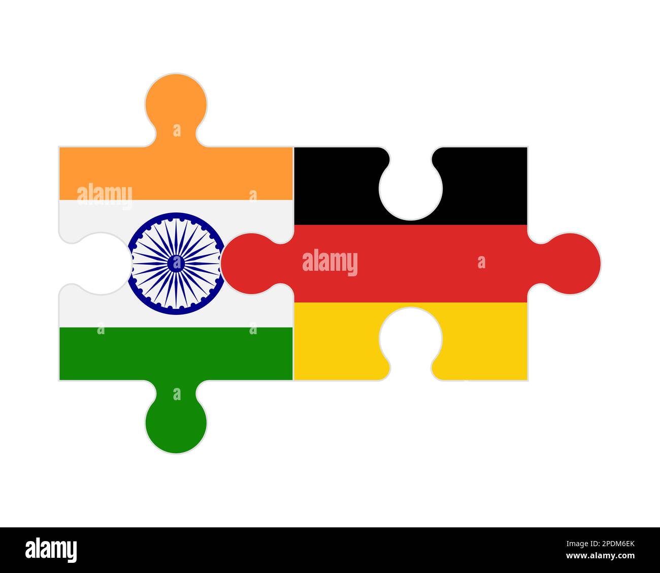 Connected puzzle of flags of India and Germany, vector Stock Vector ...
