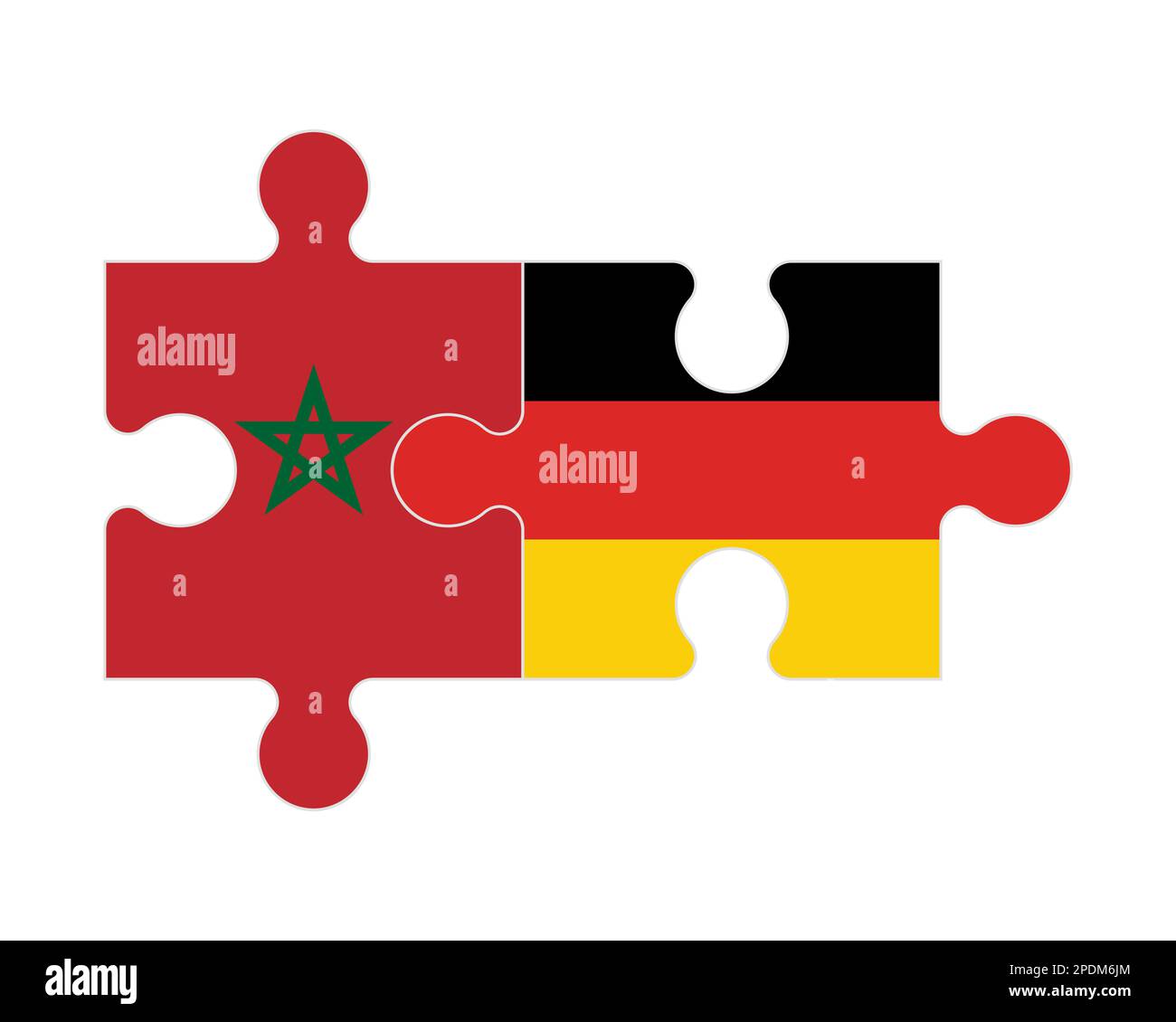 Connected puzzle of flags of Morocco and Germany, vector Stock Vector ...