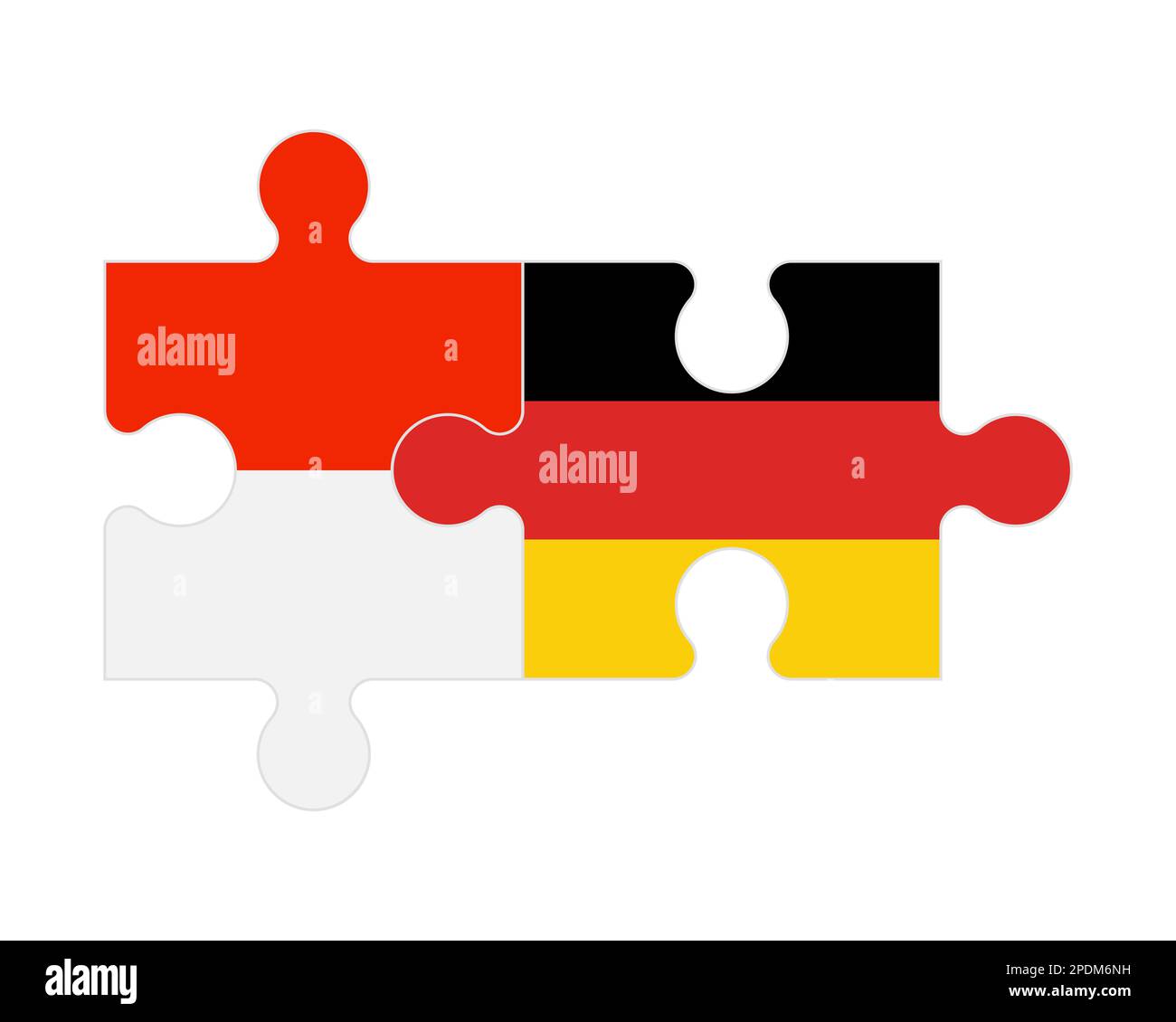 Connected puzzle of flags of Indonesia and Germany, vector Stock Vector ...