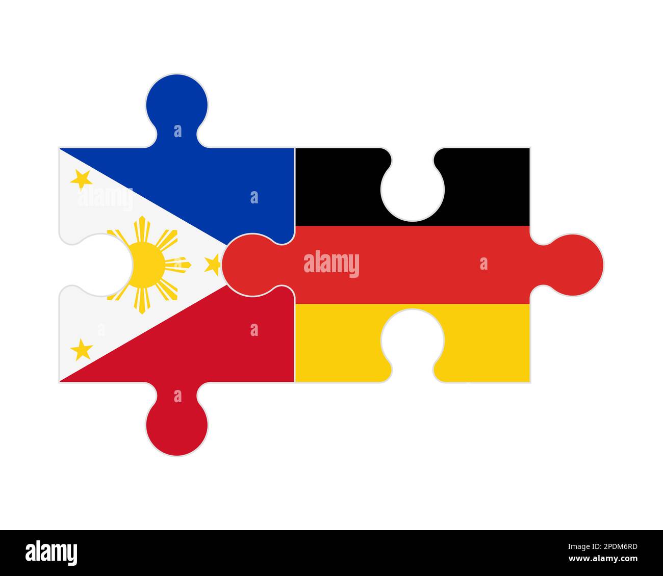 Connected puzzle of flags of Philippines and Germany, vector Stock ...