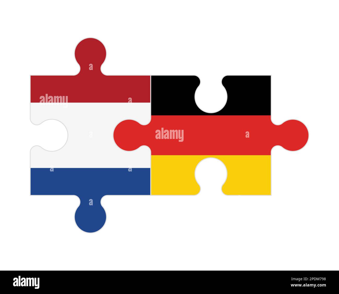 Connected puzzle of flags of Netherlands and Germany, vector Stock ...
