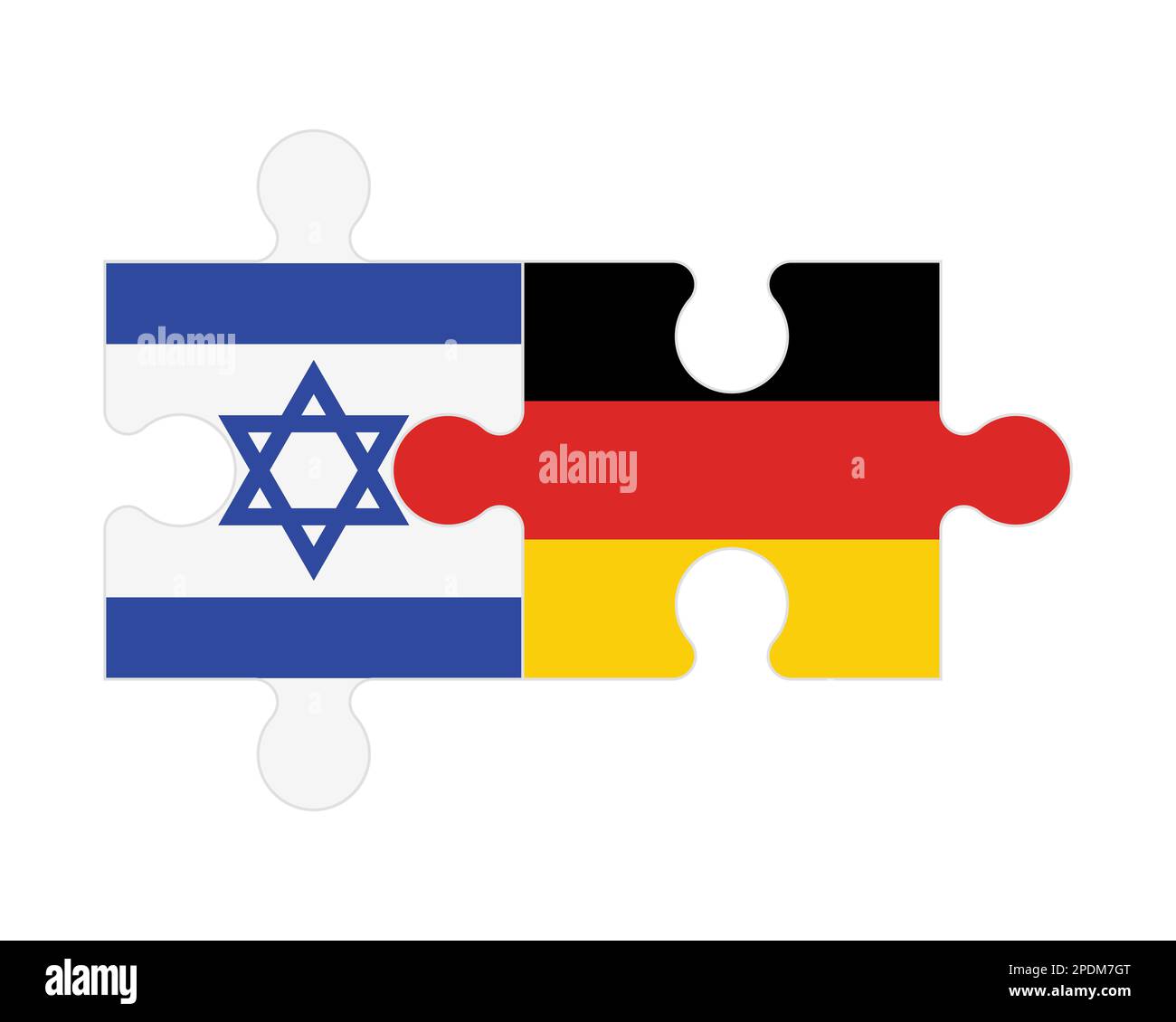 Connected puzzle of flags of Israel and Germany, vector Stock Vector ...