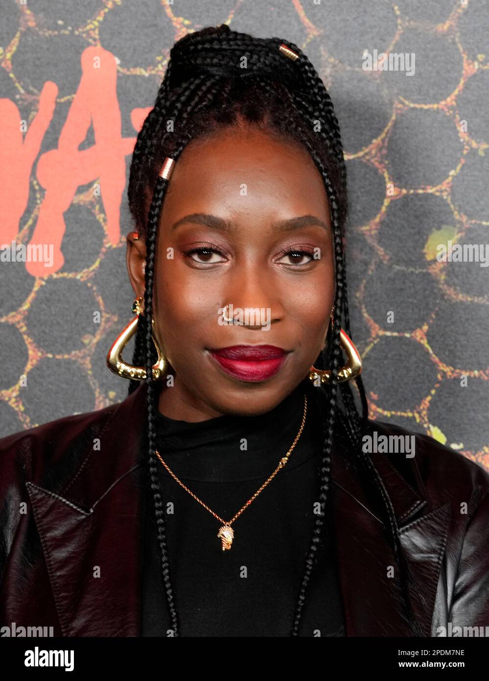 Adamma Ebo poses at the premiere of the Amazon Prime Video series ...